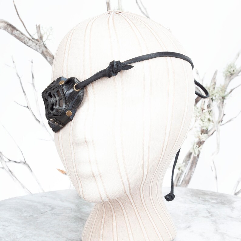 Metallic Blue Eye Patch Leather Eye Patch Eyepatch Filigree - Etsy