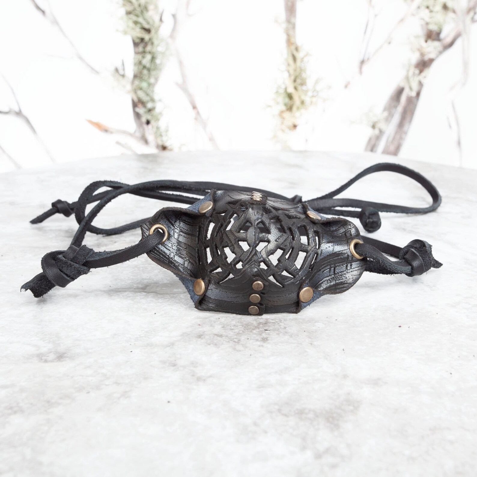 Metallic Blue Eye Patch Leather Eye Patch Eyepatch Filigree - Etsy