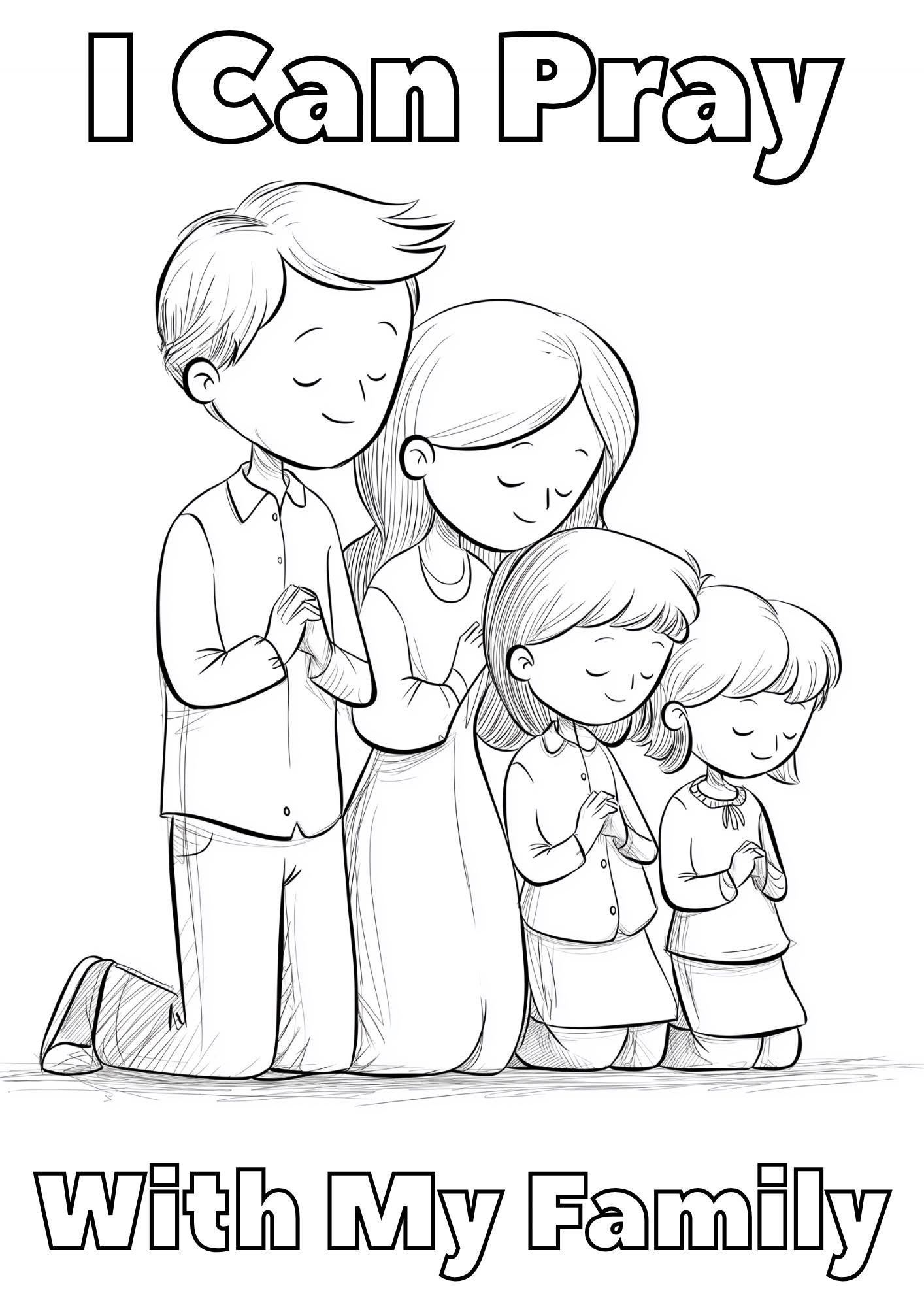 Coloring Pages “I Can Pray” — Christian Prayer Coloring Book for Kids ...