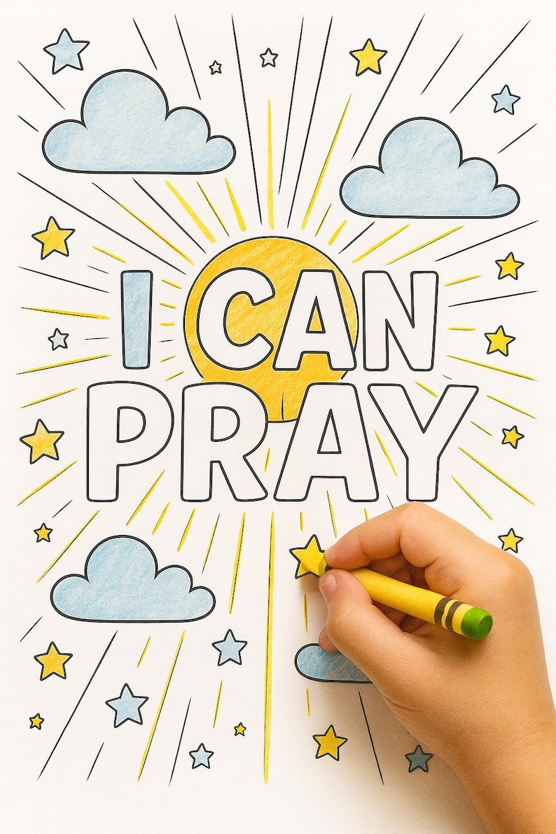 Coloring Pages “I Can Pray” — Christian Prayer Coloring Book for Kids ...