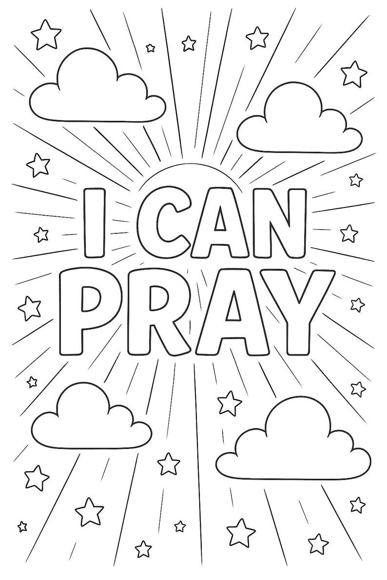 Coloring Pages “I Can Pray” — Christian Prayer Coloring Book for Kids ...
