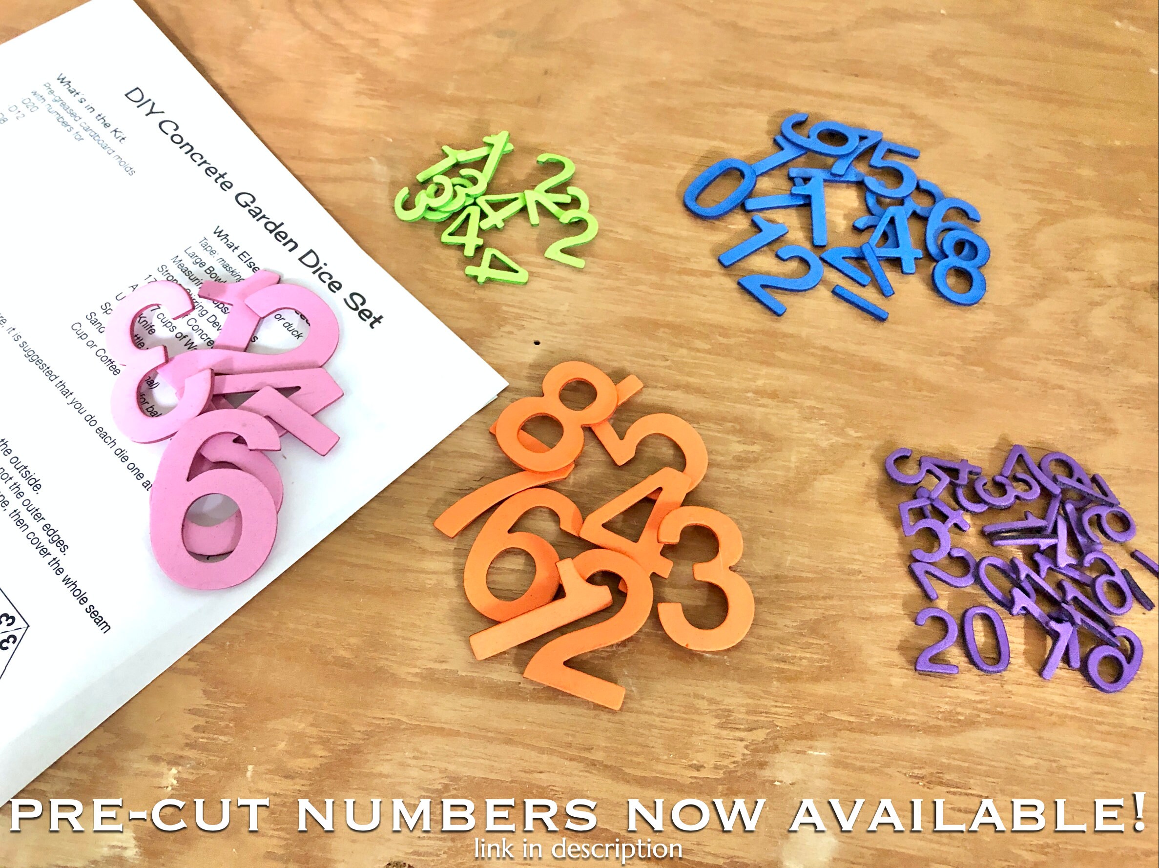 DIY Concrete Garden Dice Instructions - Instant Download - Etsy