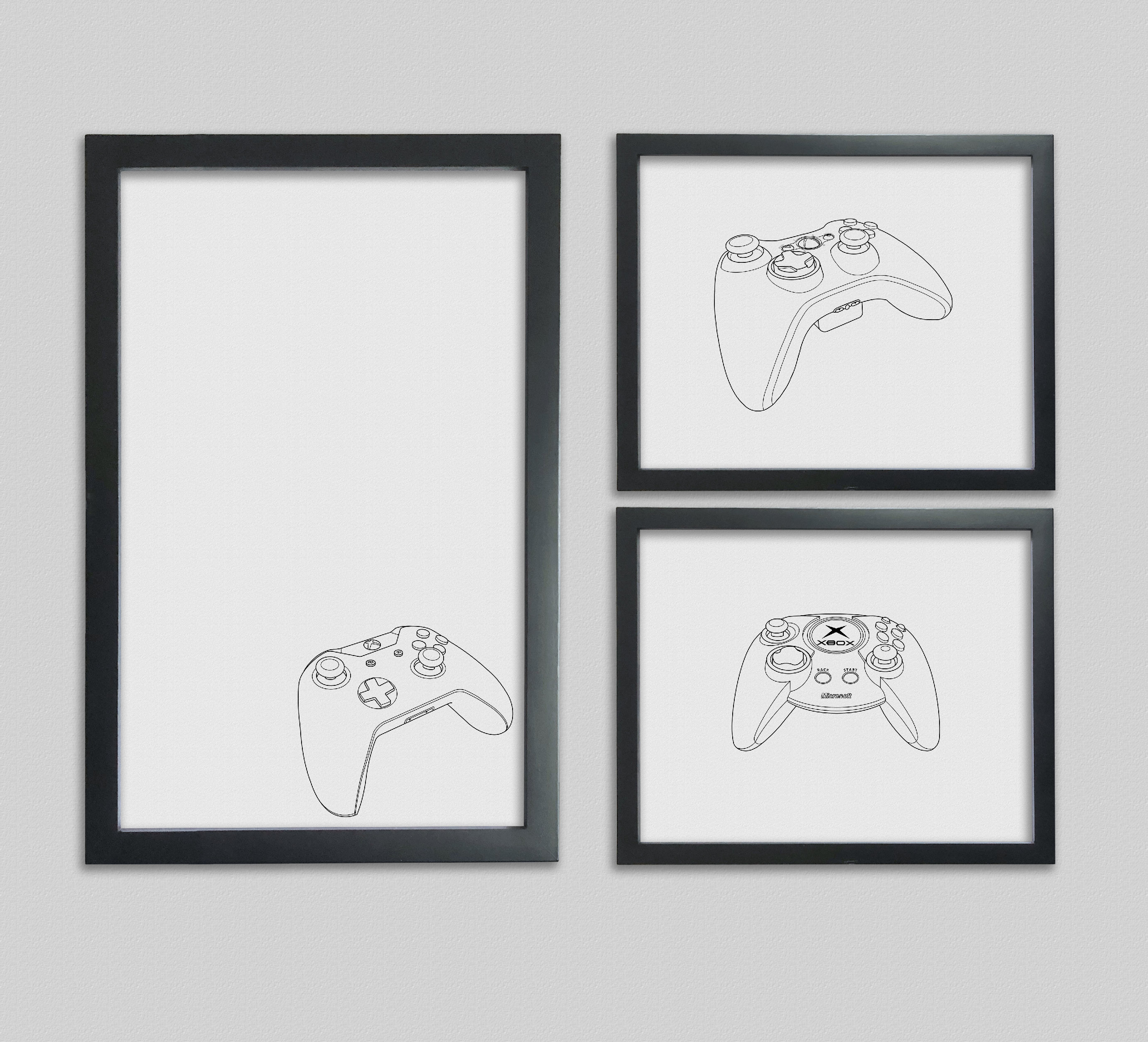 Original XBOX Controller Print Video Game Wall Decor | Etsy