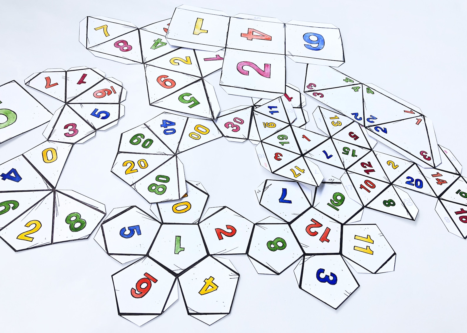 DIY Printable 3D Dice Coloring Page Instant Download Giant | Etsy