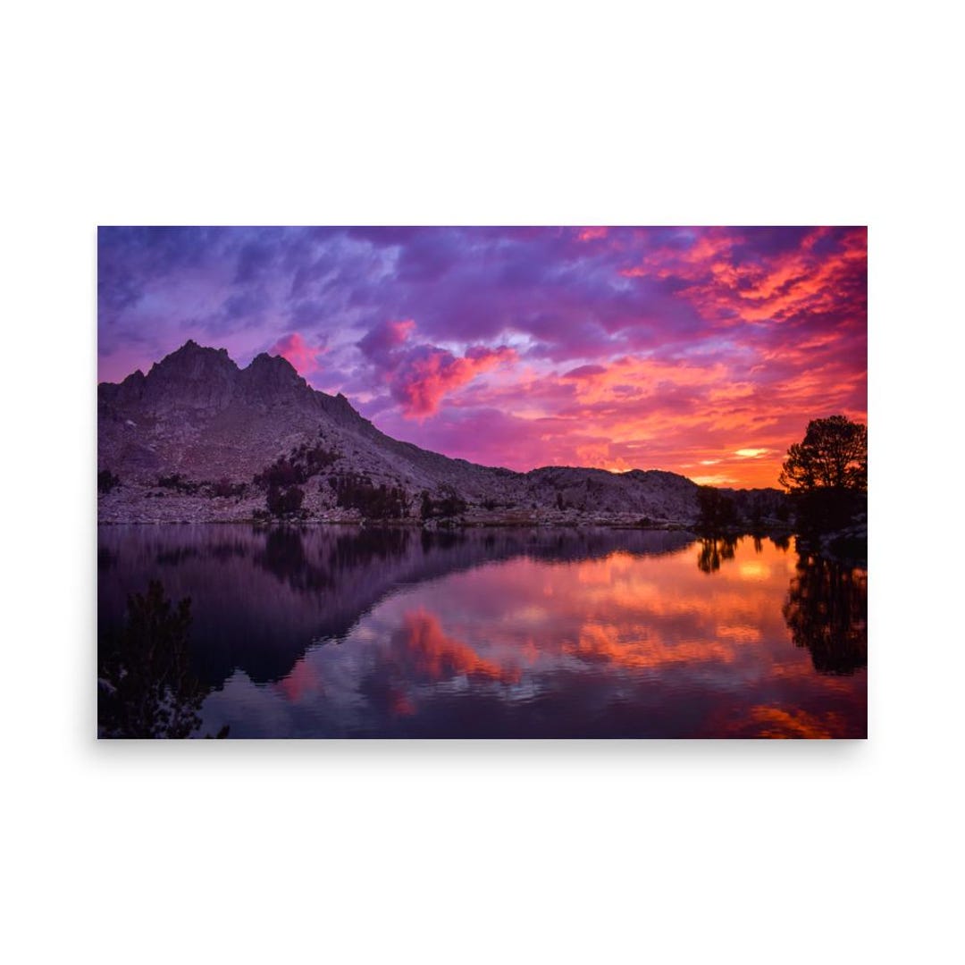 Squaw Lake Sunset - John Muir Wilderness - Etsy