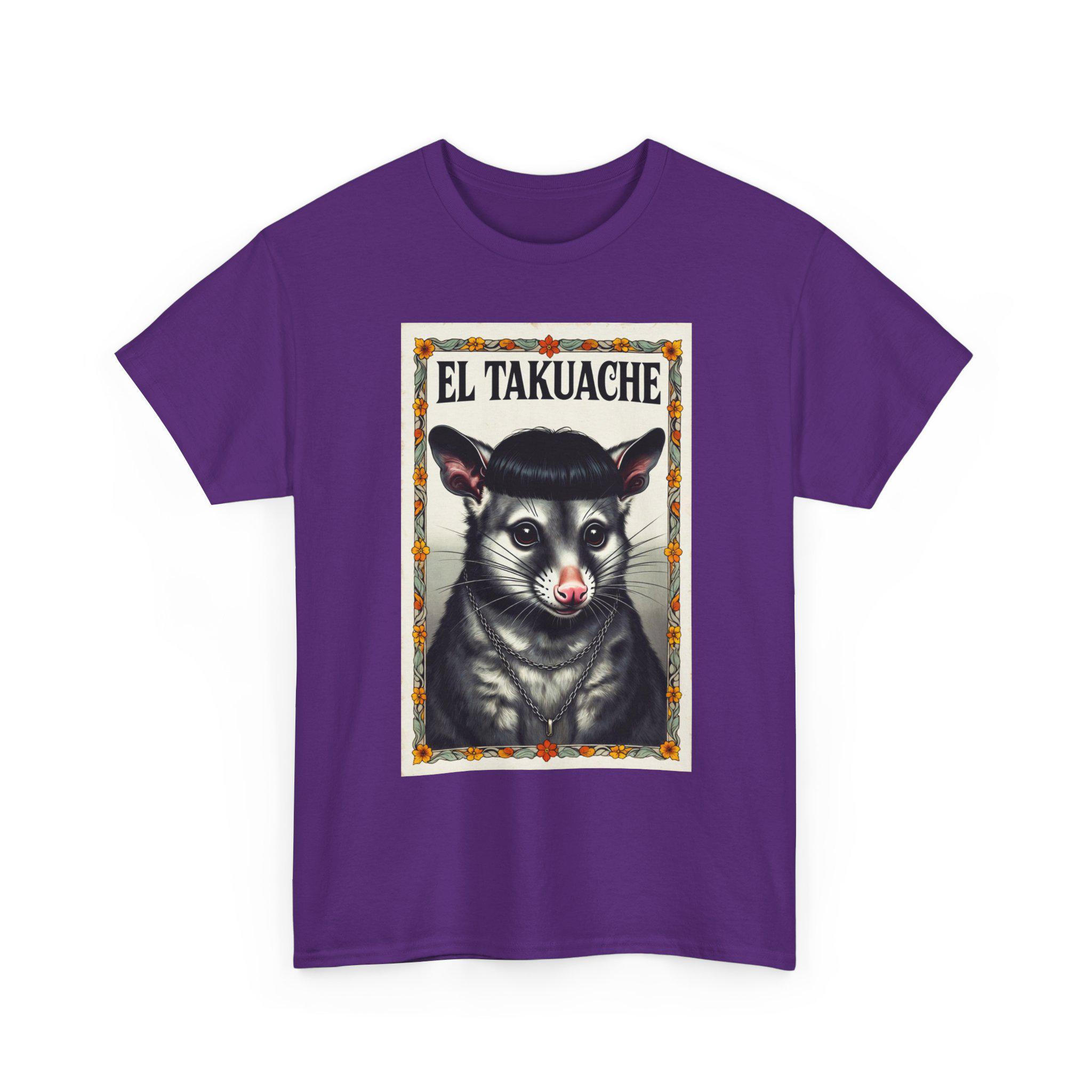 El Takuache Opossum Illustration T-shirt | Mexican Loteria Style Art - Etsy
