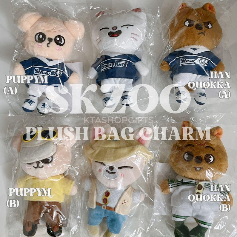 Stray Kids SKZOO Official Plush Bag Charm | Jiniret Puppym Han Quokka ...