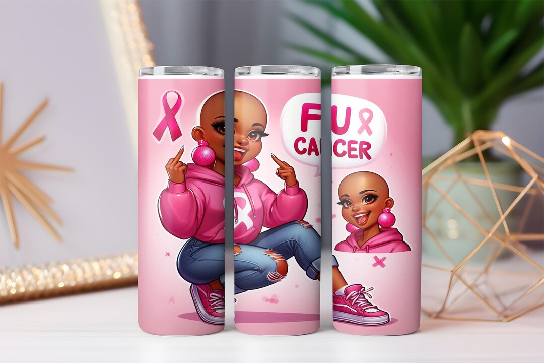 Chibi Cancer Survivor Clipart PNG Bundle | Pink Ribbon Digital Art ...