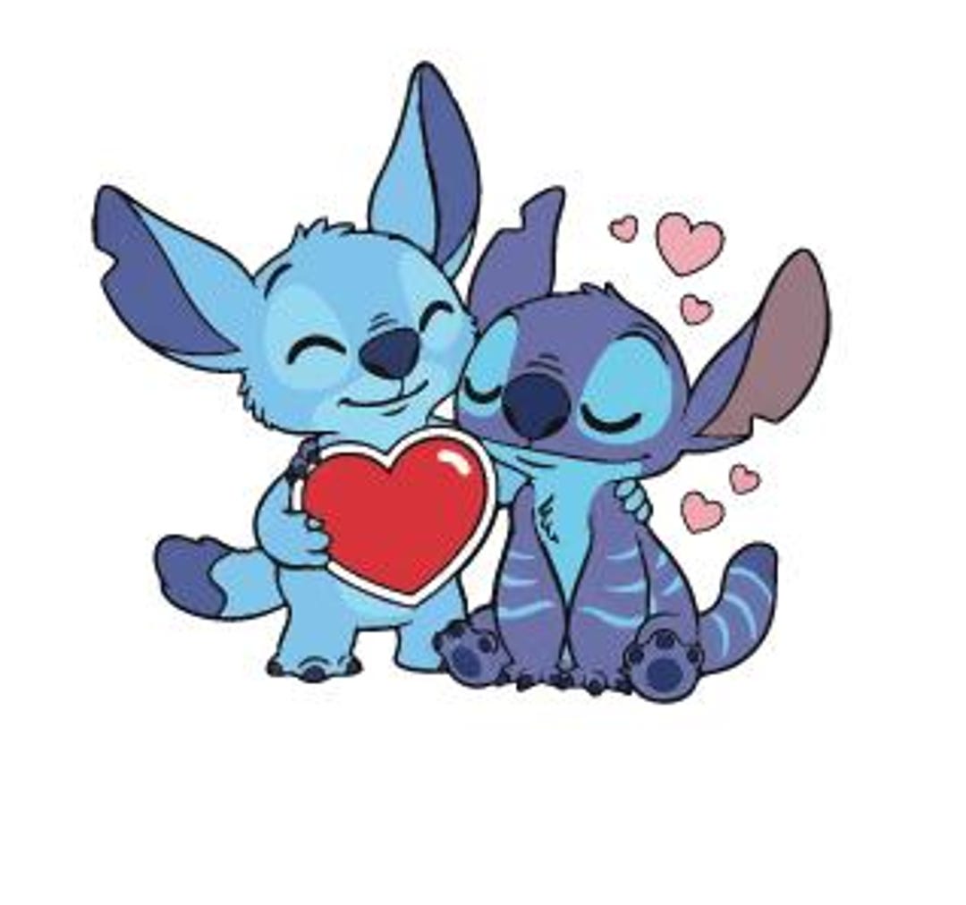 Bluey Couple Valentine Clipart | Alien Love PNG SVG (digital Download ...