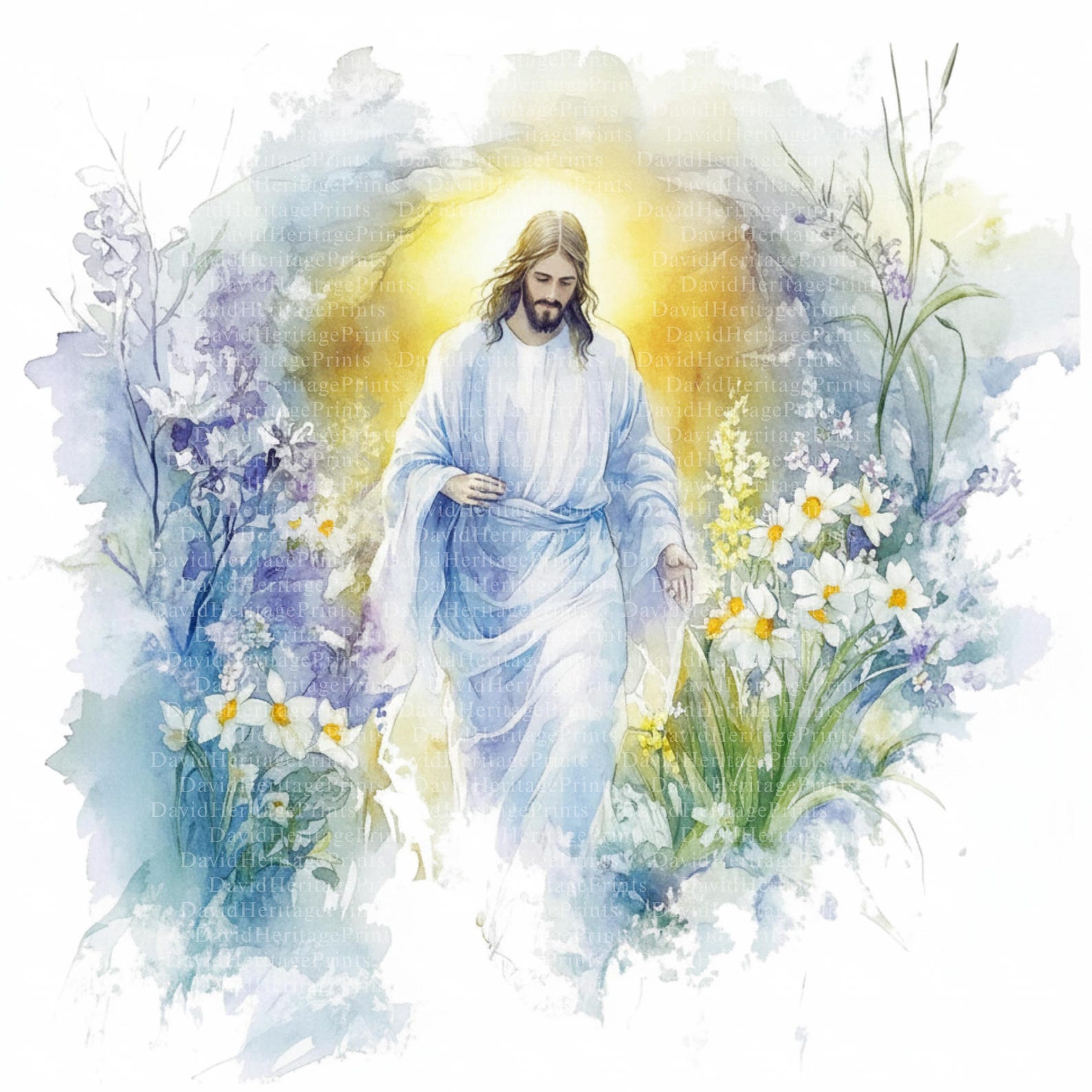 Jesus Resurrection Clipart Bundle, Watercolor Easter Art (digital ...