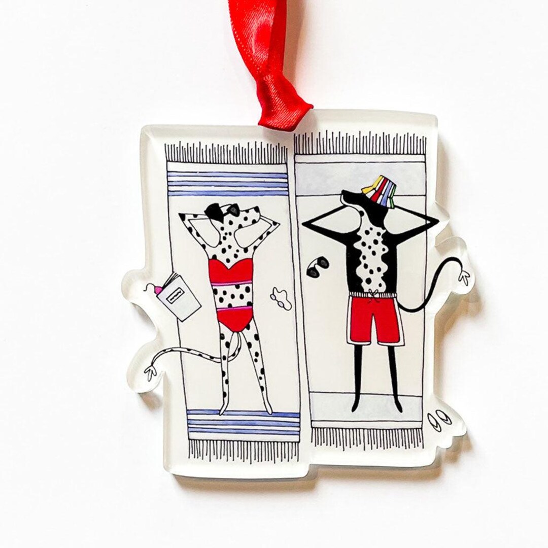 Imperfect RED SWIM SUITS Acrylic Ornament, 2D Flat Ornament, Gift for ...