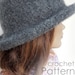 Felted Wool Hat Crochet PATTERN, Flat Brim or Rolled Edge, Easy ...