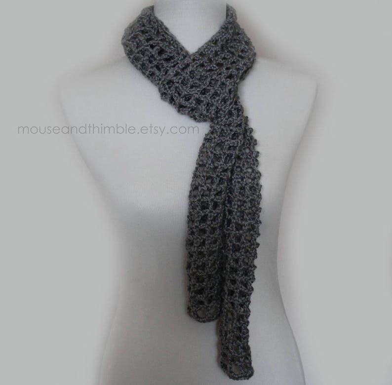 Open Mesh Scarf Crochet PATTERN, Simple Easy Beginner Photo Tutorial ...