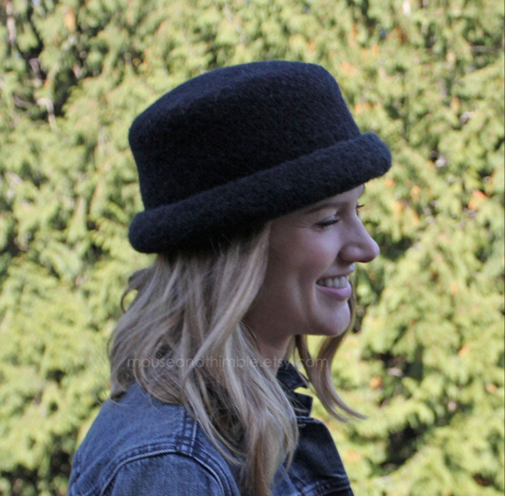 Wool Bowler Hat / Crochet PATTERN w/ Felting Instructions 3