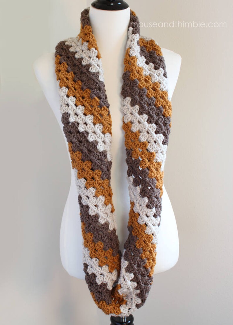 Colorful Loop Scarf Crochet PATTERN Quick and Easy Infinity | Etsy