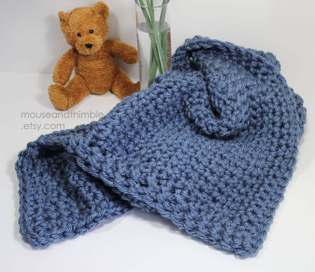 Quick Bulky Baby Blanket PATTERN, Simply Basic Single Crochet Stitches ...