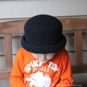 Felted Hat Crochet PATTERN With Felting Instructions, Derby Bowler ...