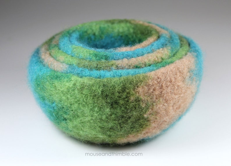 Felted Wool Crochet PATTERN Bundle, Handle Baskets and Nesting Bowls ...