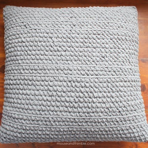 Chunky Pillow Cushion Crochet PATTERN, Bulky Square Modern Chic Covers ...