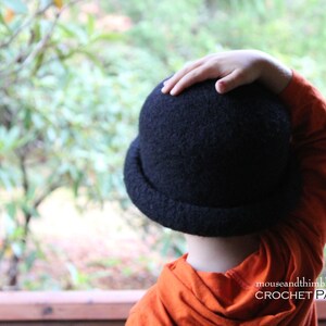 Felted Hat Crochet PATTERN, Wool Derby Bowler Caps, Easy Felting ...