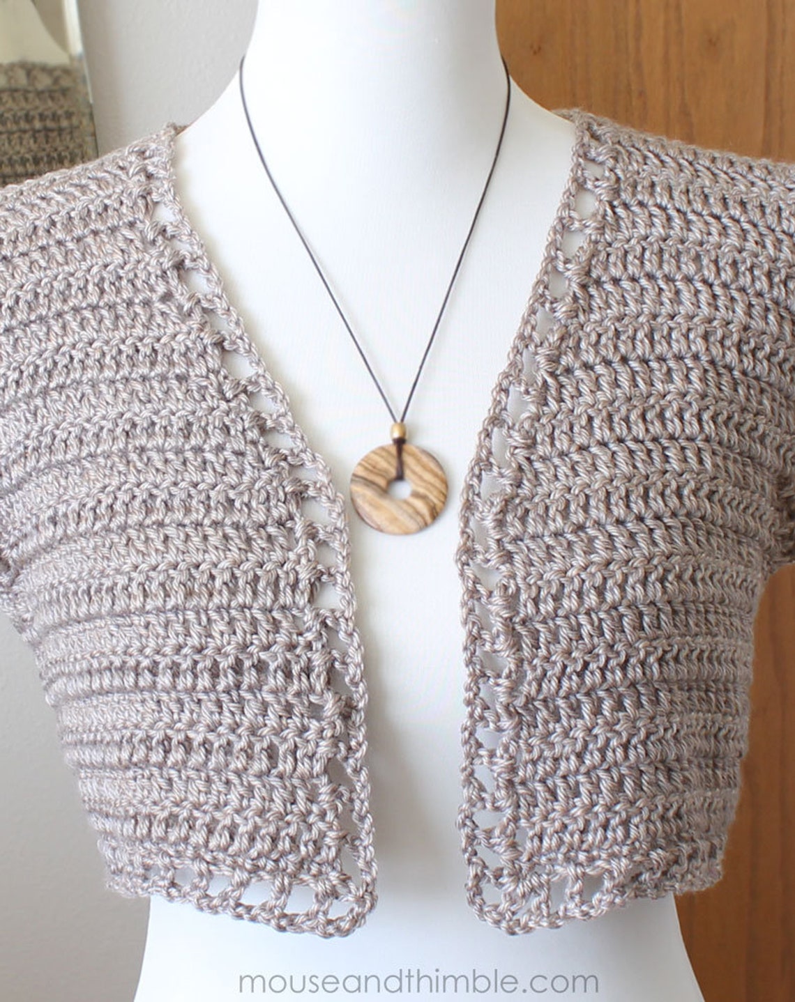 Easy Crochet PATTERN Sleeveless Open Front Vest, Crop to Short or Any ...