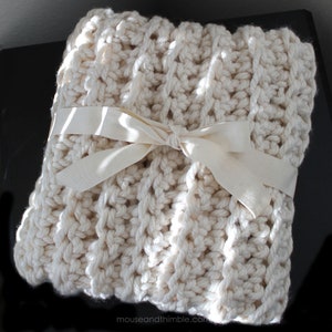 Bulky Q Hook Crochet Blanket PATTERN, Thick and Weighty Afghan, Easy ...