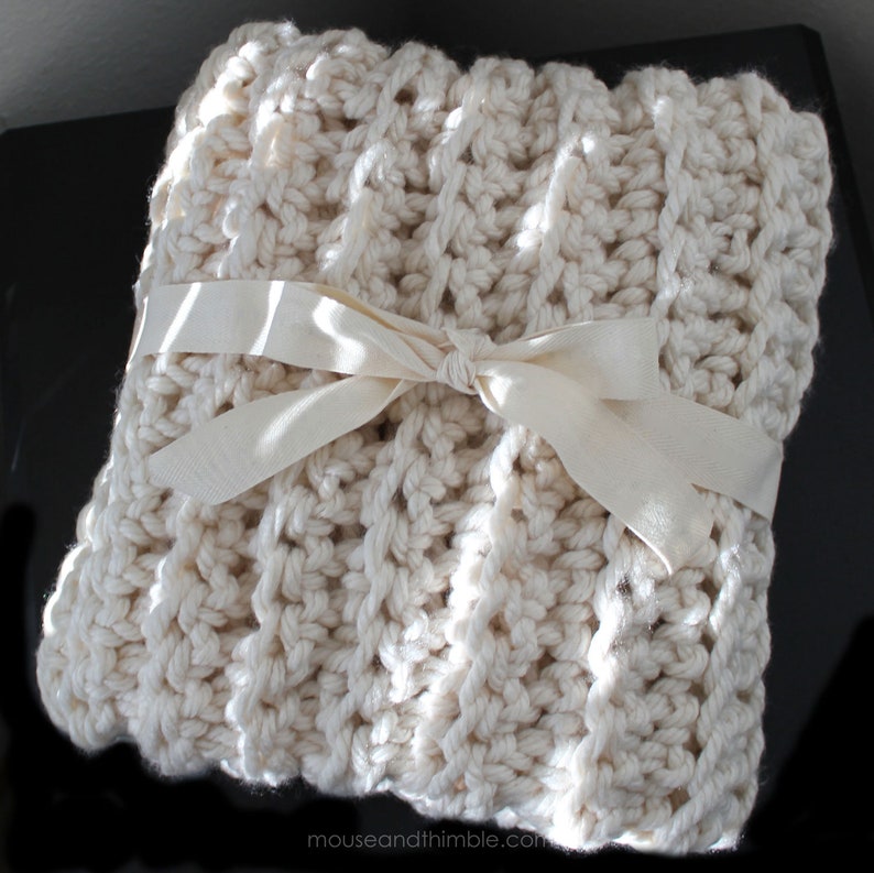Bulky Q Hook Crochet Blanket PATTERN, Thick and Weighty Afghan, Easy ...