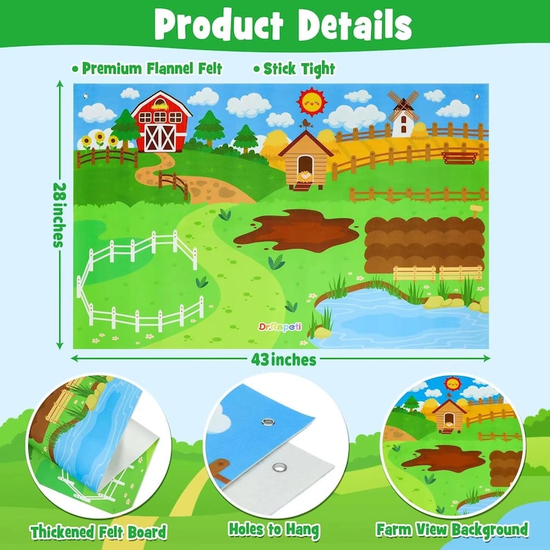 Learning Felt Board – Farm Theme Educational Play - Etsy