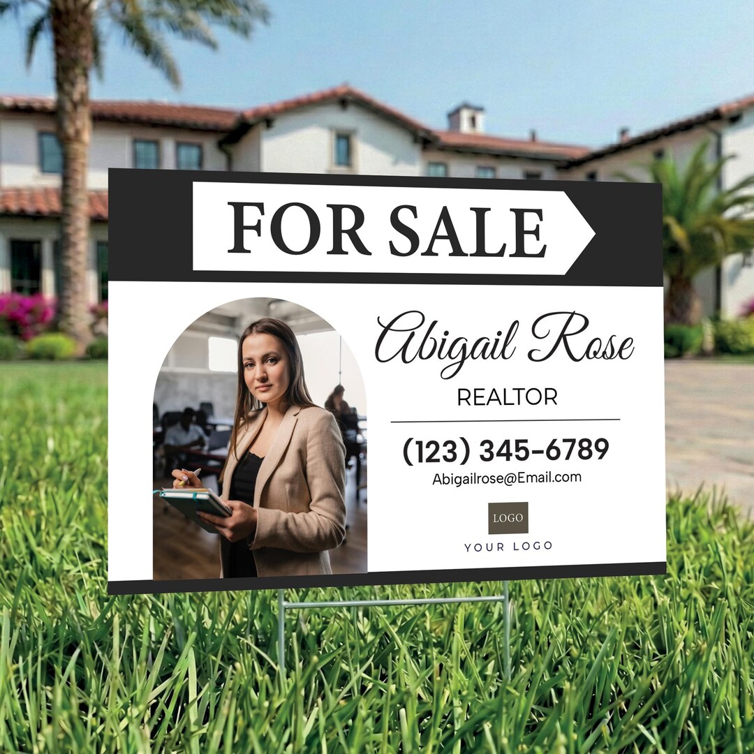 Custom Real Estate Yard Sign, Personalized for Sale Realtor Yard Sign ...