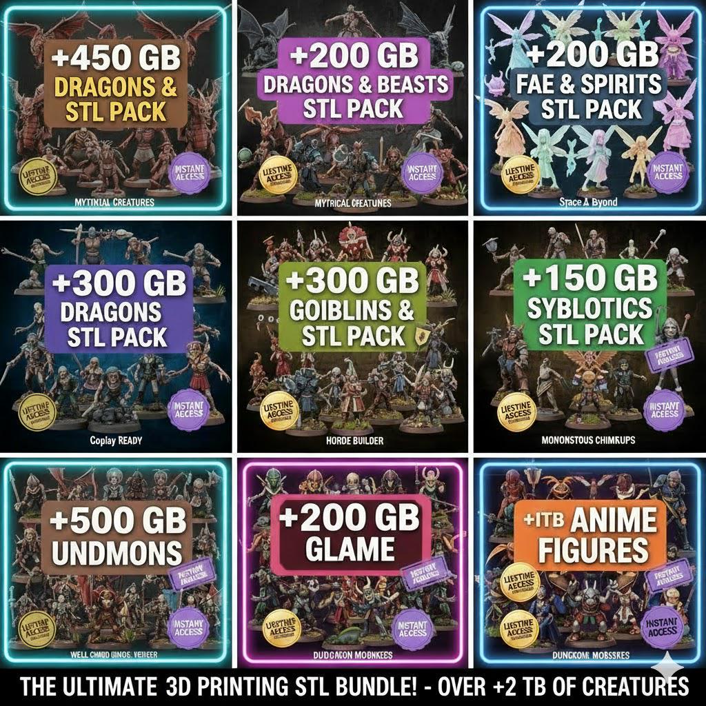 90 TB 3D Model STL File Bundle | Toys & Hobby Projects (digital ...