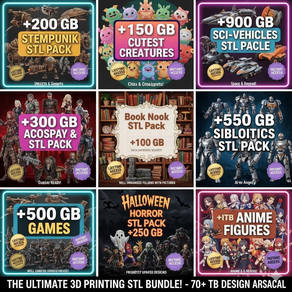 90 TB 3D Model STL File Bundle | Toys & Hobby Projects (digital ...