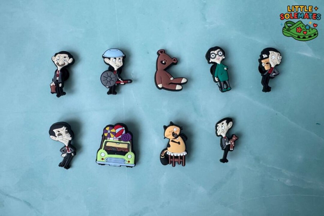 Mr Bean PVC Clog Charms, Rubber Accessories for Clog Shoes, Character ...