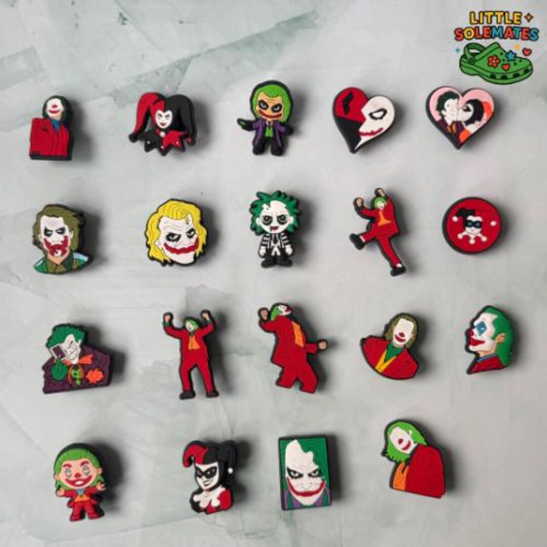Joker PVC Clog Shoe Charms, Cartoon Character Shoe Charms, Rubber ...
