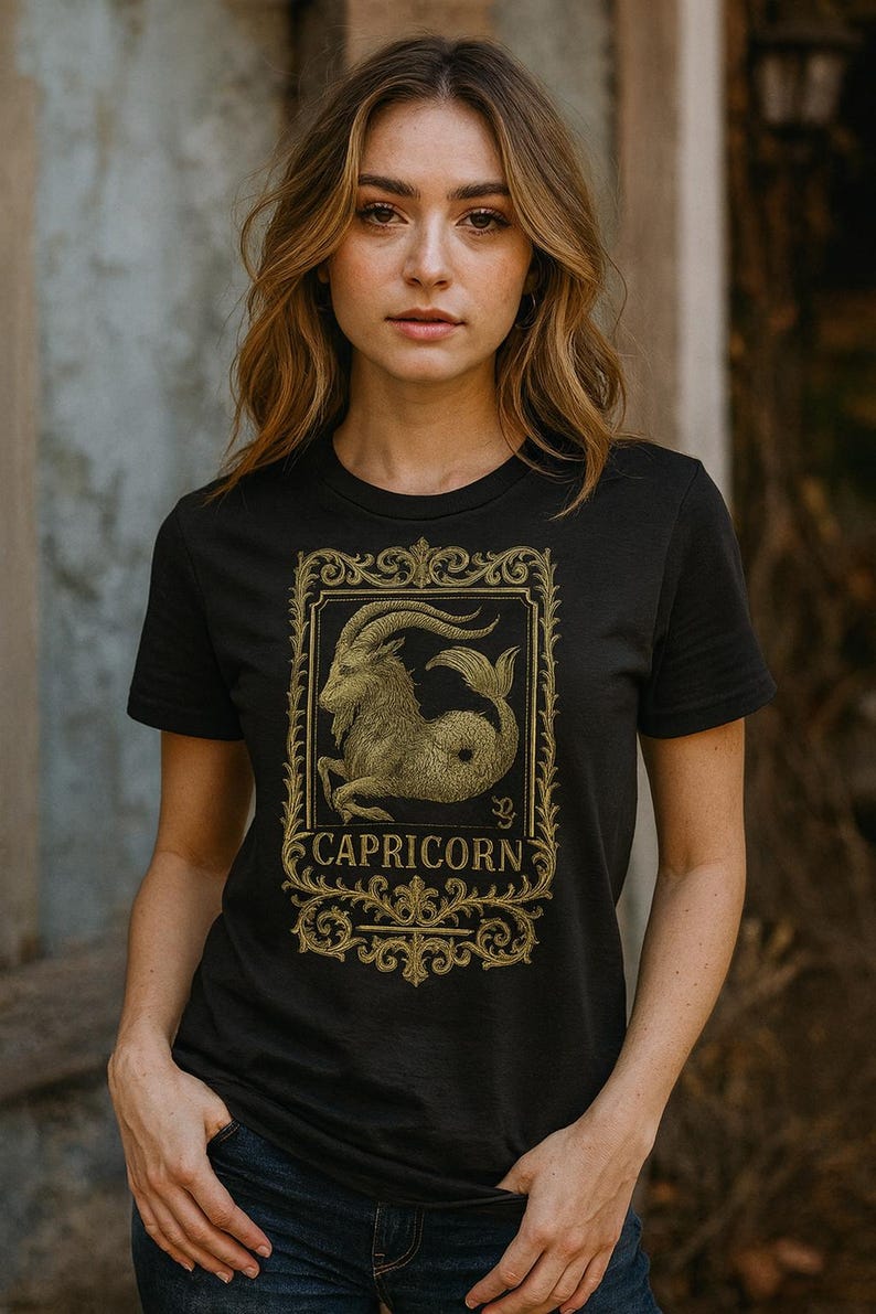 Capricorn Zodiac PNG | Vintage Gothic Sea-goat Design | Engraved ...