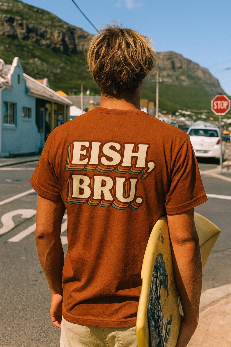 Retro South African Slang PNG – Eish Bru – Funny Vintage Quote Graphic ...