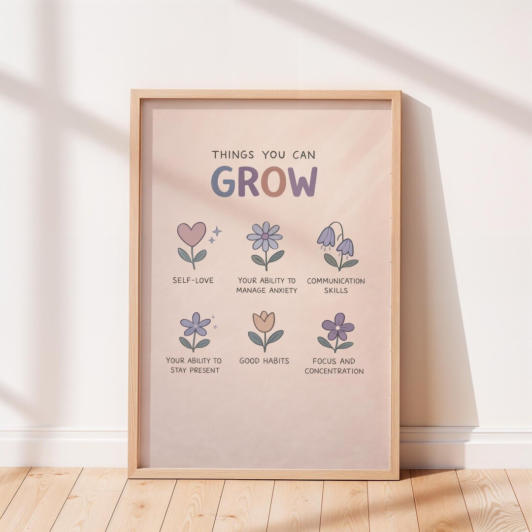 Things You Can Grow Wall Art Printable Self Love Mental Health ...