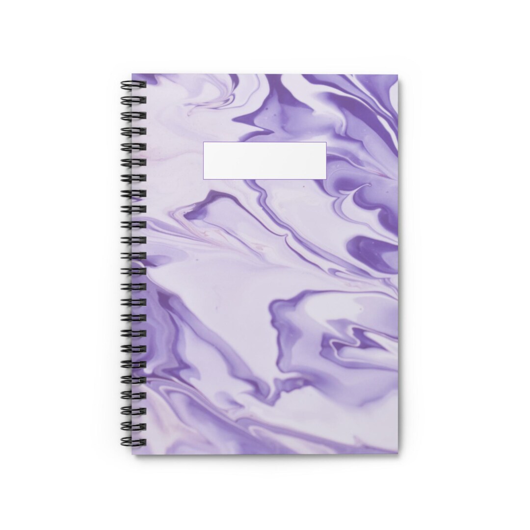 Purple and White Marble Spiral Notebook - Ruled Line - Etsy