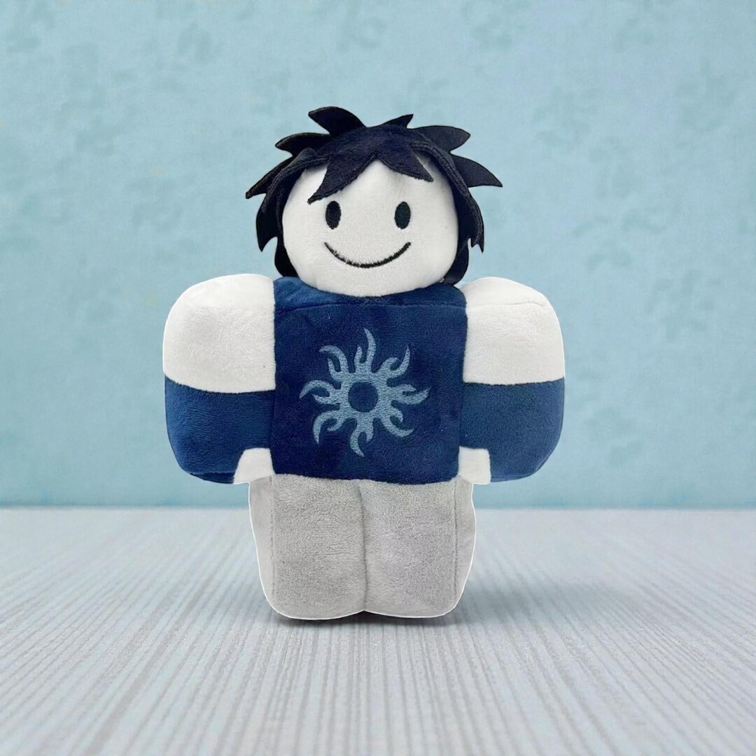 Roblox Gubby Plush Toy, Blue White Block Character Stuffed Doll, Game ...