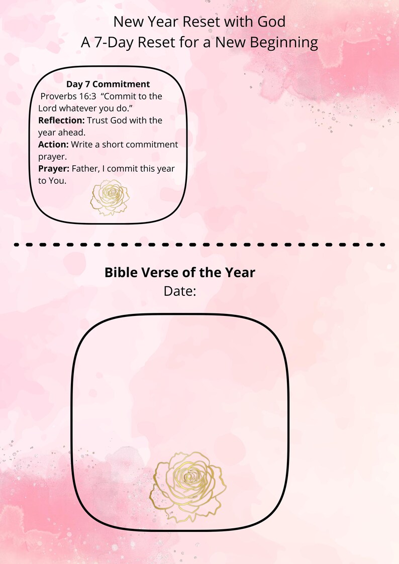 7day Christian New Year Reset Printable Bundle - Etsy