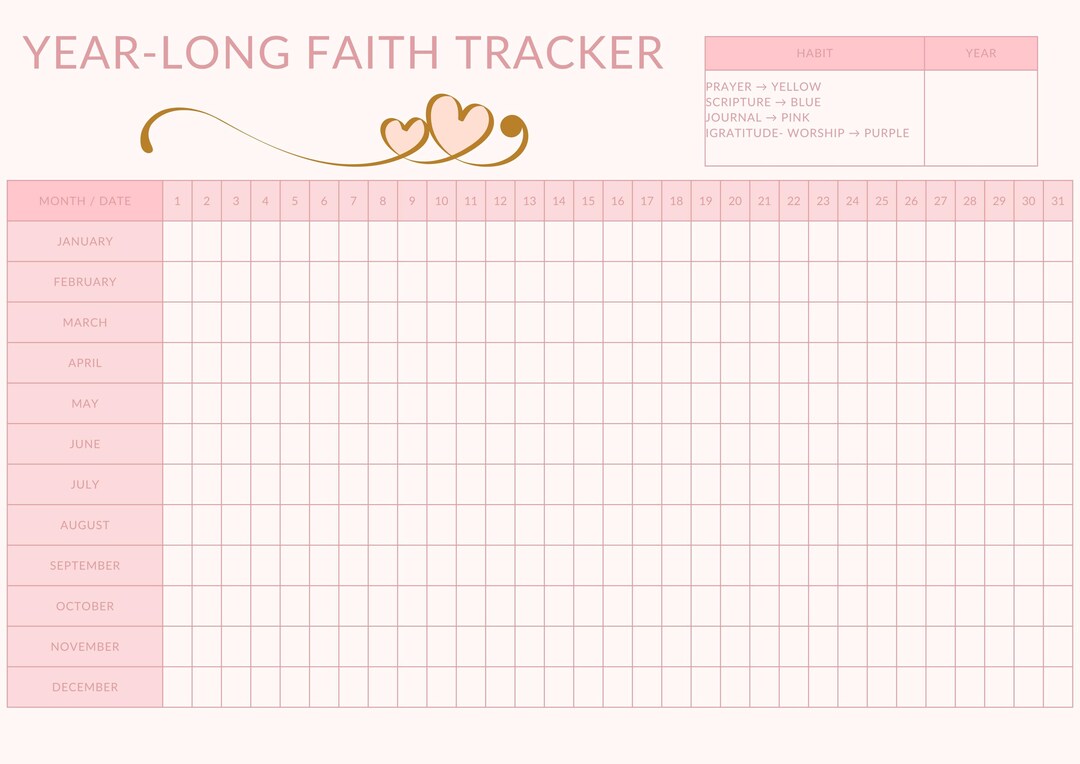 Faith Tracker Printable for Moms | Bible, Prayer & Reflection | Digital ...