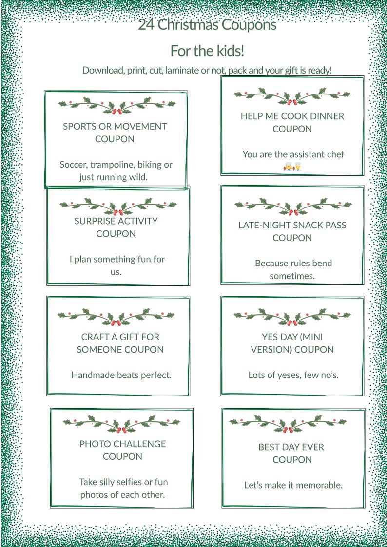 Family Coupon Bundle – Husband, Kids & Christmas | 72 Printable Coupons ...