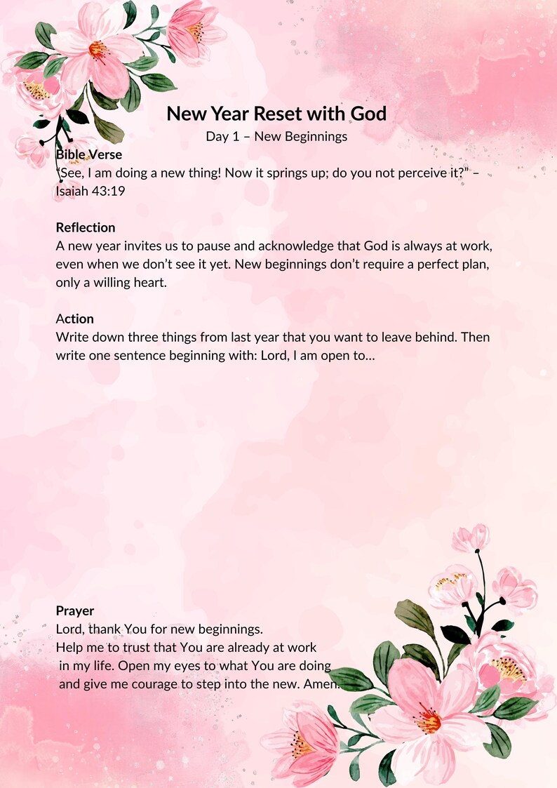 7day Christian New Year Reset Printable Bundle - Etsy