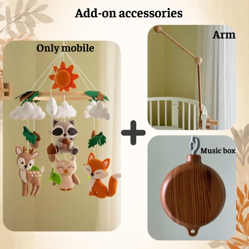 Handmade Woodland Baby Mobile, Forest Animals, Felt Crib Decor - Etsy UK