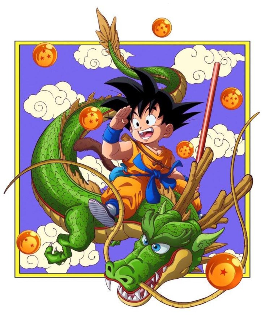 Little Goku on Shenlong Embroidery Design (DST & EMB) - Etsy