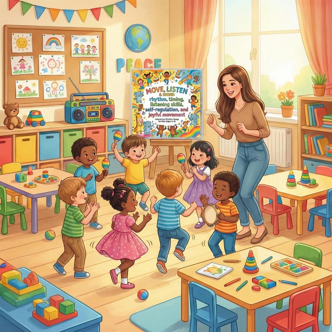 Interactive Kids Movement Songs | Rhythm and Listening Music for ...