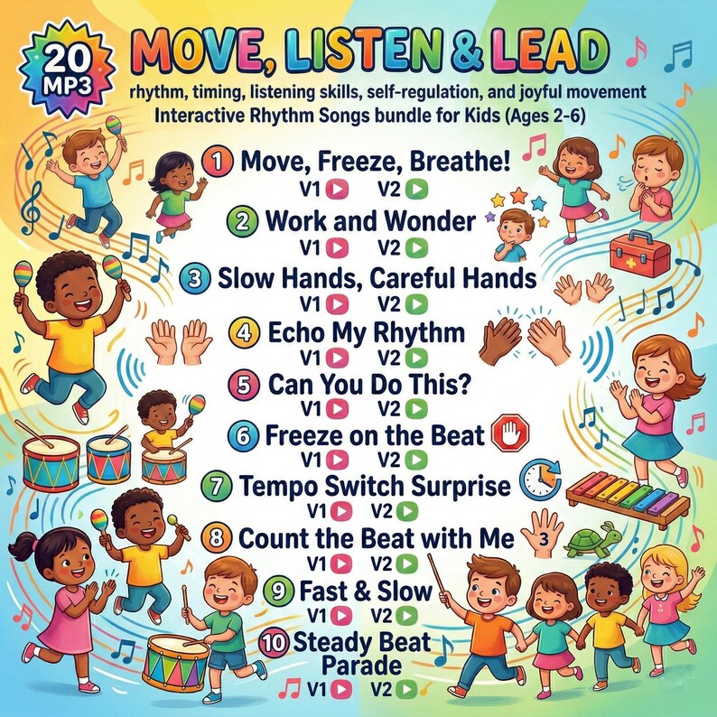 Interactive Rhythm Songs for Preschool | Montessori Inspired ...