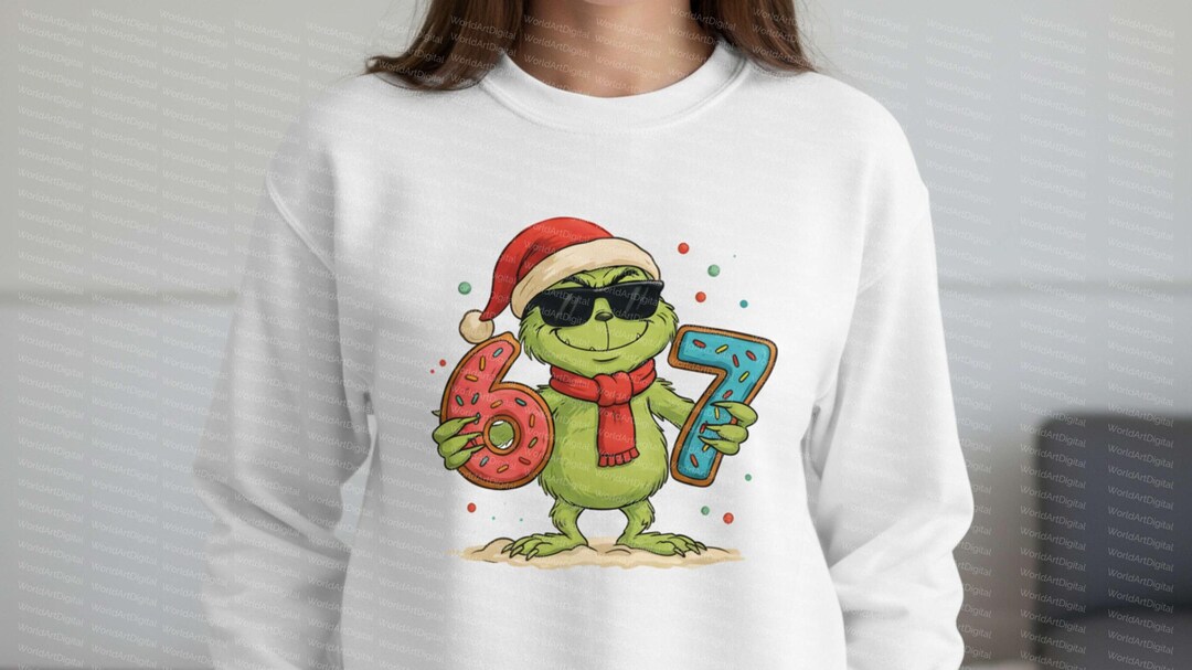 Funny Grinch Number Six Seven PNG | Christmas Birthday Party ...