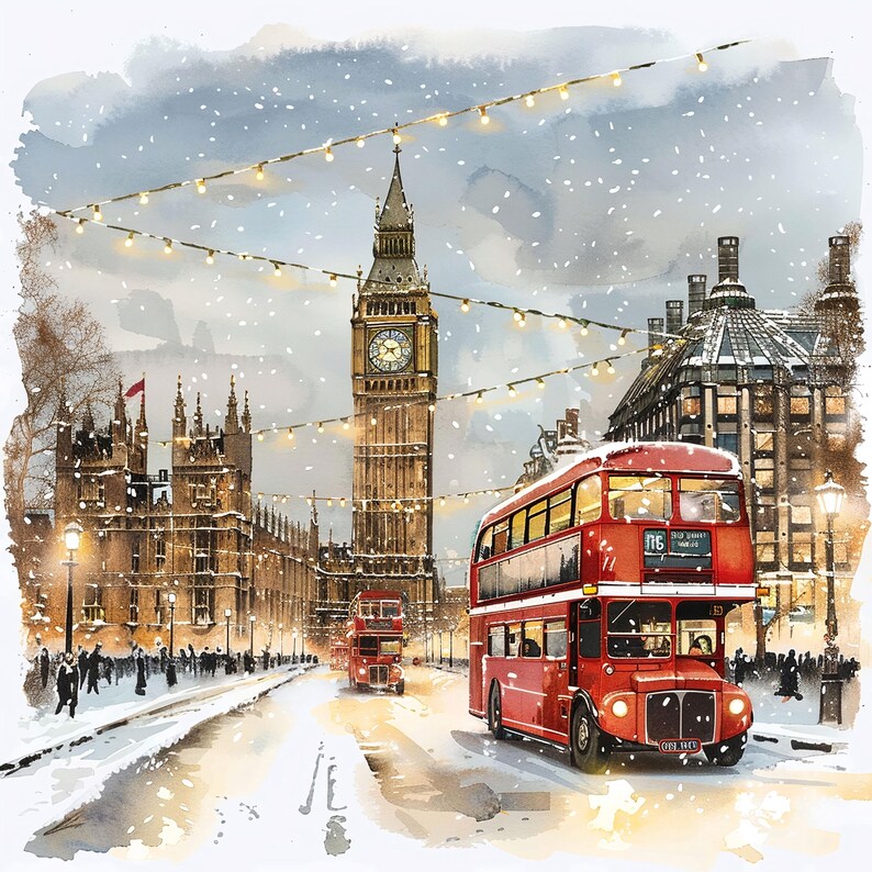 23 Weihnachten in London Clipart, Winter London, London Reise ...