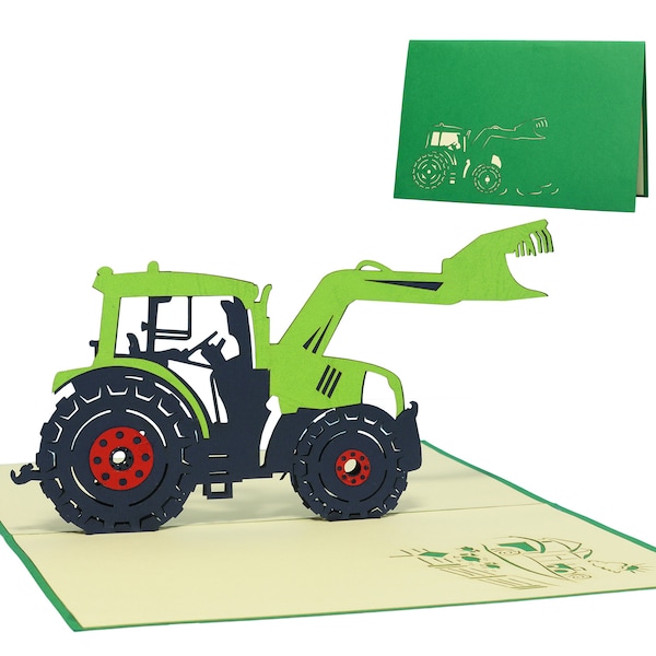 Pop up Tractor Card - Etsy