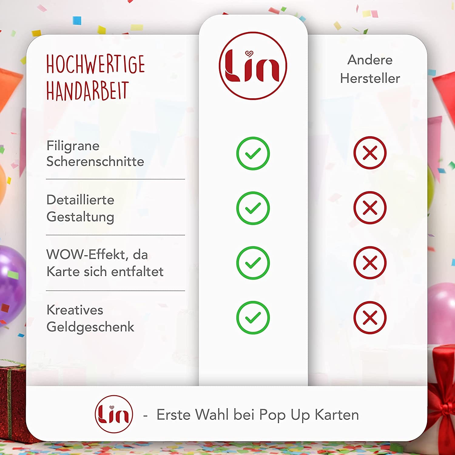 LIN17250, Linpopup®, Pop up 3D Card, Christmas Card, Greeting Card ...